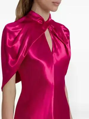 Alberta Ferretti Twisted-detail Cutout Dress - Pink