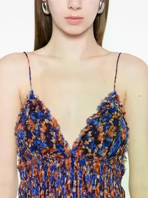 Ulla Johnson Atrani V-neck Gown - Blue