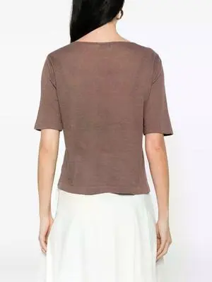 BASE Round-neck T-shirt - Brown