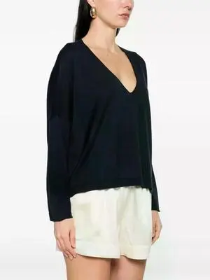 BEYOU V-neck Sweater - Blue
