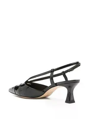 JULIE DEE Cut-out Slingback Heeled Pumps - Black
