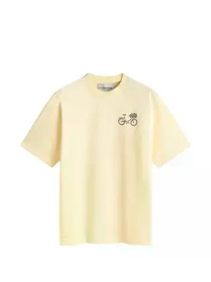 LES HÉRITIERS Bike-print T-shirt