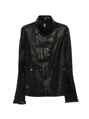 ISAAC SELLAM EXPERIENCE Zip-up Leather Jacket - Black