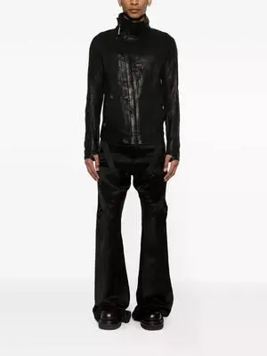 ISAAC SELLAM EXPERIENCE Zip-up Leather Jacket - Black