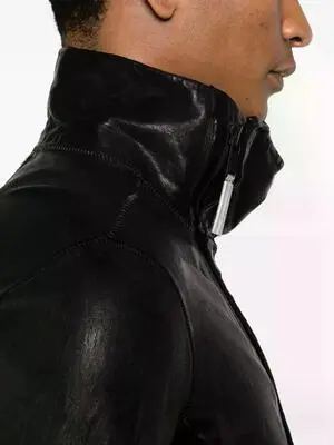 ISAAC SELLAM EXPERIENCE Zip-up Leather Jacket - Black