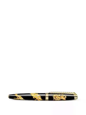CARAN D'ACHE Straw Marquetry Dragon Fountain Pen - Black