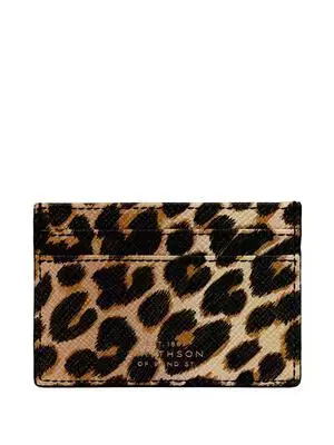 Smythson Panama Leopard-print Card Holder