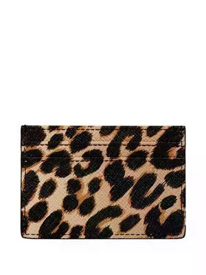 Smythson Panama Leopard-print Card Holder