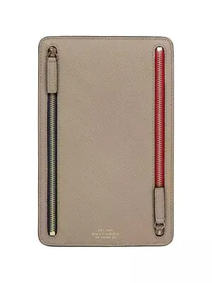 Smythson Panama Multi-zip Case - Neutrals