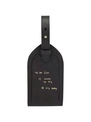 Smythson X Thomas Lélu Panama Luggage Tag - Black