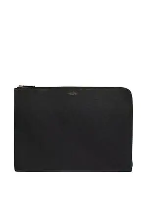 Smythson Large Panama Zip Laptop Bag - Black