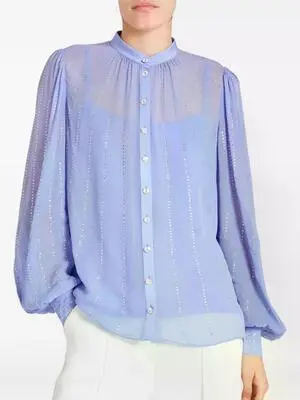 TEMPERLEY LONDON Villanelle Embellished Blouse - Blue