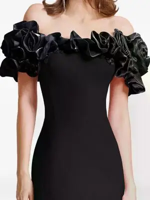 GEMY MAALOUF Off-the-shoulder Ruffled Maxi Dress
