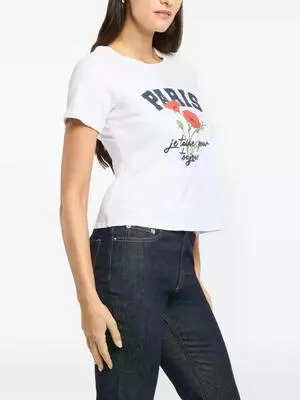 Cinq À Sept Paris Poppies Shrunken T-shirt