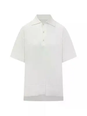 AMI Paris Short-sleeve Wool Polo Shirt