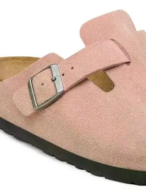 BIRKENSTOCK Boston Buckled Leather Sneakers - Pink