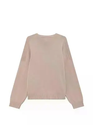 AMISH SUPPLIES Fray Graphic Print Crew-neck Sweater