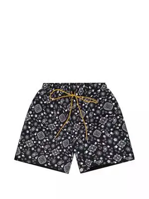 Rhude Bandana Pattern Shorts - Black