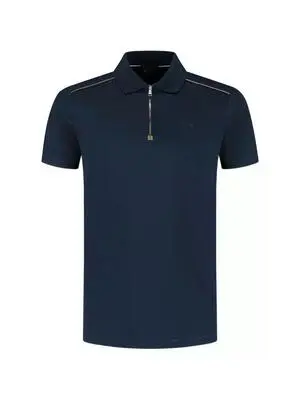 Paul & Shark Zipped Polo Shirt - Blue