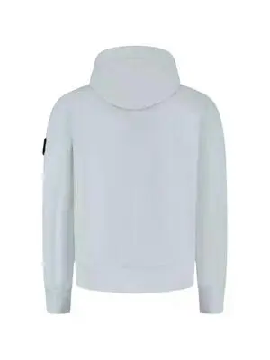 Stone Island Hooded Zip-up Jacket With Ribbed Trims