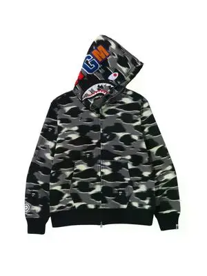 A BATHING APE Full-zip Printed Hoodie - Black