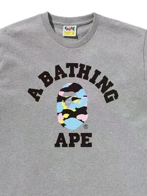 A BATHING APE Logo Print T-shirt - Grey