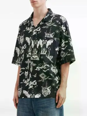 FIVE CM Buttoned Graphic Print Shirt