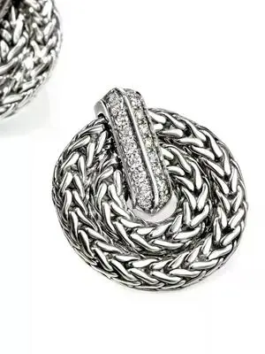John Hardy Icon Link Diamond Earrings - Silver
