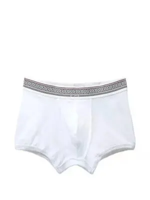 Versace Ribbed Cotton-jersey Trunks - White