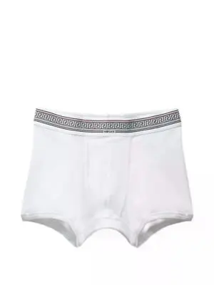 Versace Ribbed Cotton-jersey Trunks - White