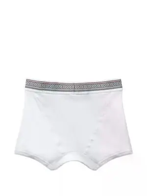 Versace Ribbed Cotton-jersey Trunks - White