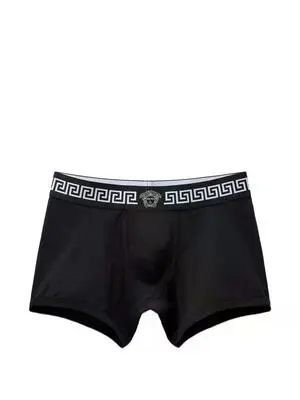 Versace Cotton-jersey Trunks - Black