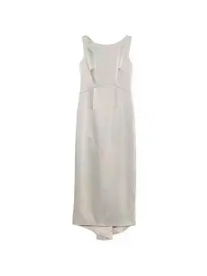 FELY CAMPO Boat Neck Midi Dress - Grey