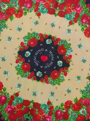 Moschino Floral Silk Scarf