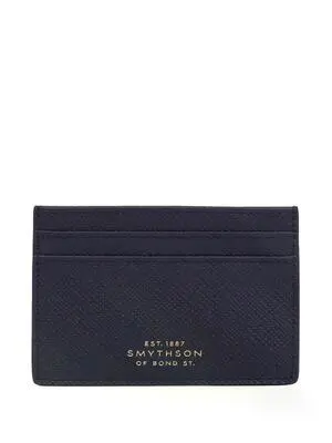 Smythson Panama Flat Cardholder - Blue