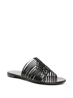GIUSEPPE ZANOTTI Jane Flat Sandals - Black
