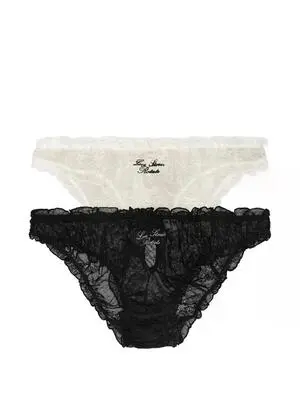 ROTATE BY BIRGER CHRISTENSEN X Love Stories Lace Bow Briefs - Black