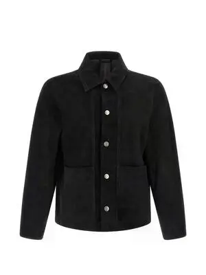 GIORGIO BRATO Suede Shirt Jacket - Black