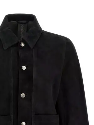 GIORGIO BRATO Suede Shirt Jacket - Black