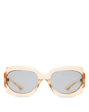 Le Specs Loveliness 58mm Square Sunglasses - Nude