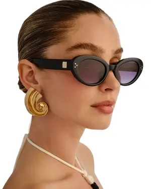 Le Specs Tootsie Cat Eye Sunglasses - Black