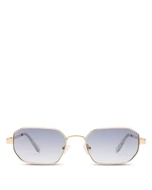 Le Specs Mythic Square Sunglasses - Gold/blue