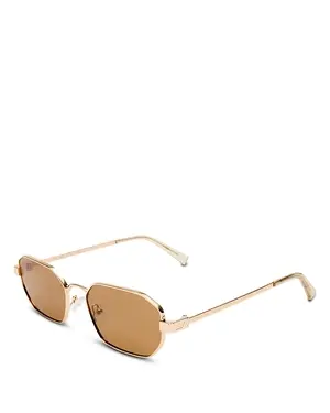 Le Specs Mythic Square Sunglasses Gold/brown