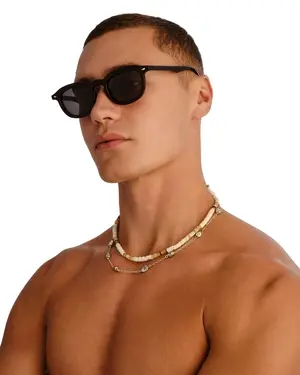 Le Specs Heart Throb Round Sunglasses 50mm