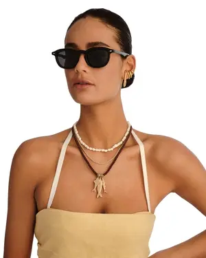 Le Specs Heart Throb Round Sunglasses 50mm