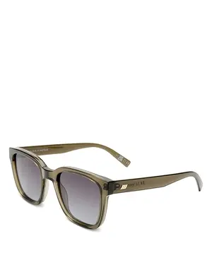 Le Specs Elixir Square Sunglasses Khaki