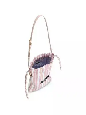 Dolce & Gabbana Essenza Striped Poplin Shoulder Bag - Pink