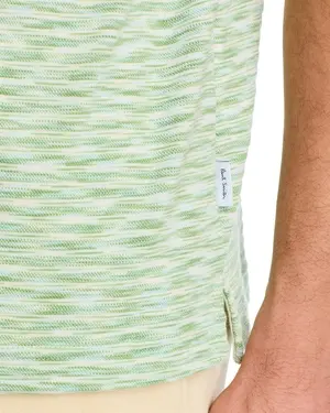 Paul Smith Abstract Stripe Polo Shirt - Green