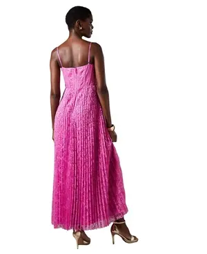 Coast Lace Pleated Maxi Dress