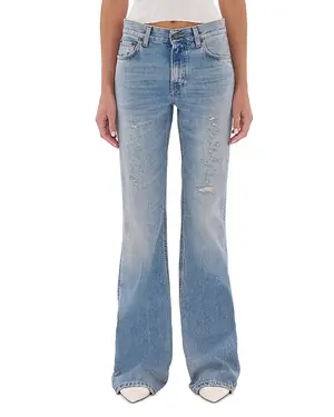 HAIKURE Flora Broken Flare Leg Jeans - Celestial